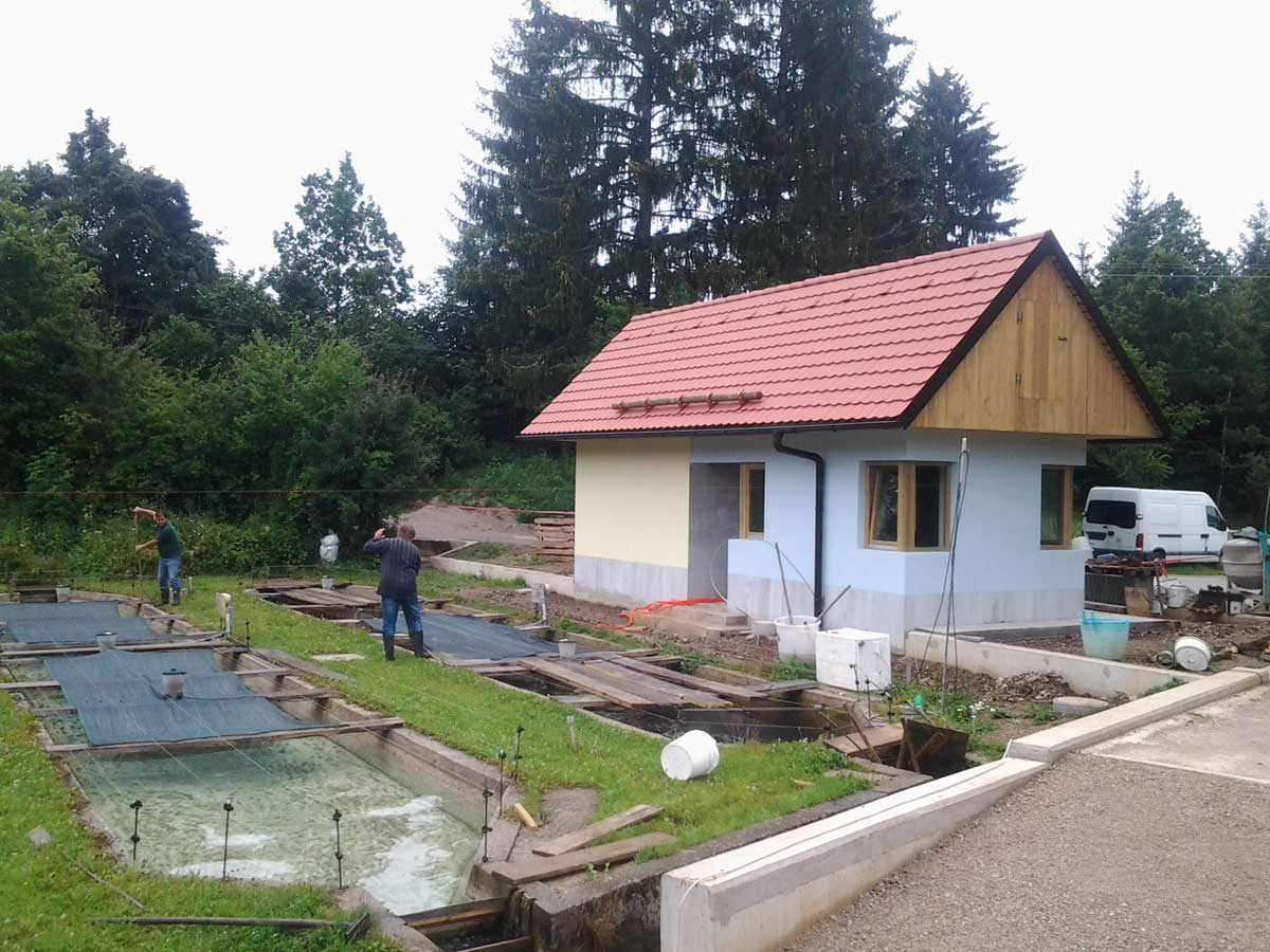 Obnova ribogojnice Obrh v polnem zamahu - Zavod za ribištvo Slovenije